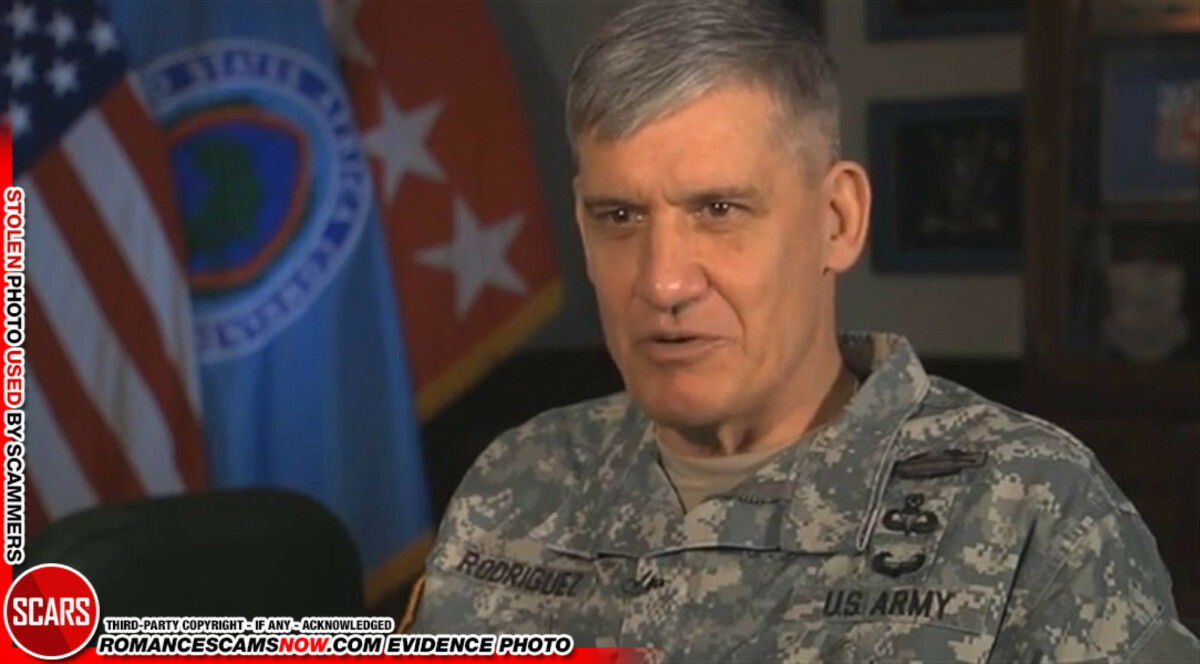 General David M. Rodriguez - Another Stolen Identity Used To Scam Women